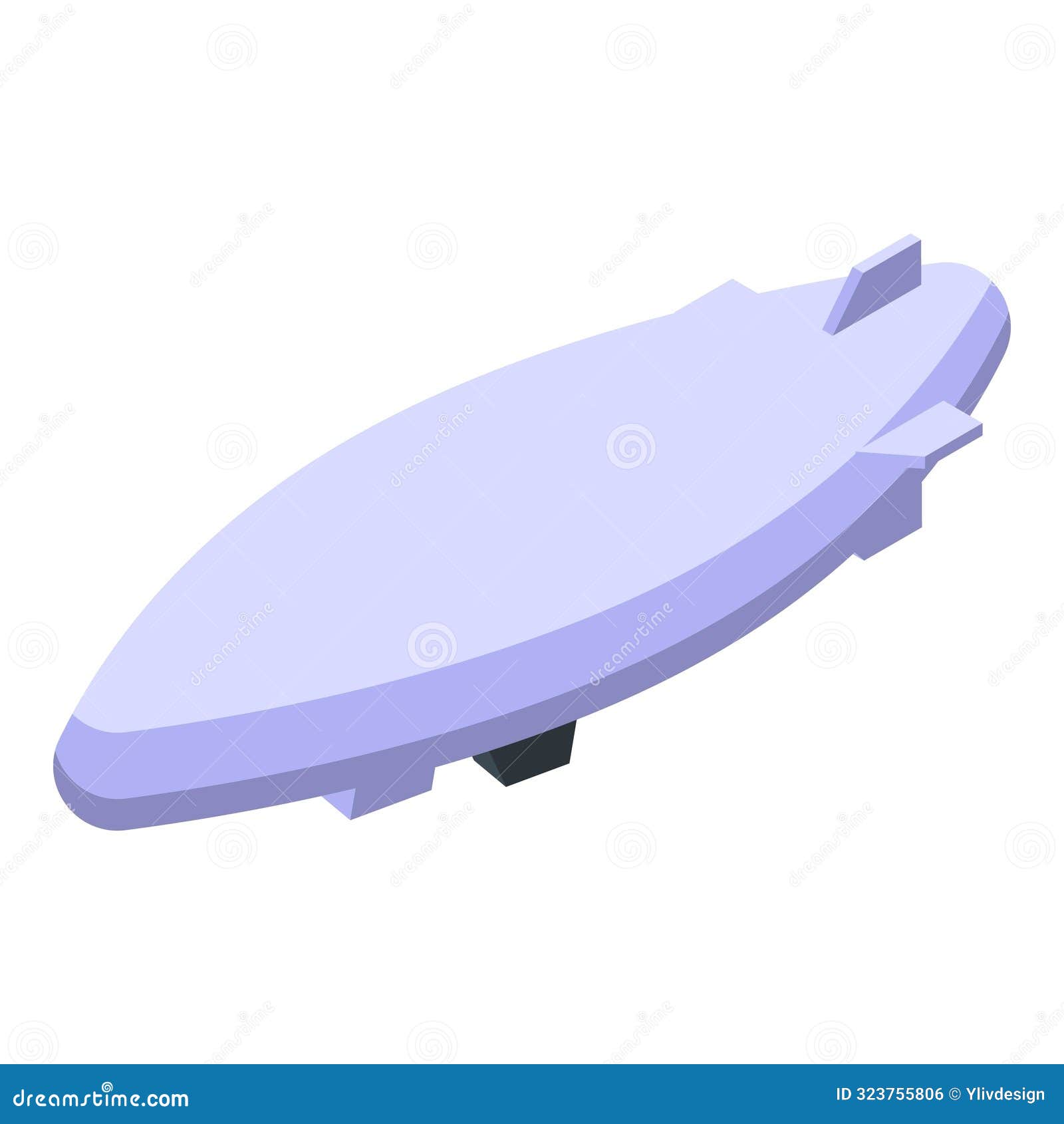 Big Zeppelin Dirigible Flying in the Sky for Transportation Stock ...