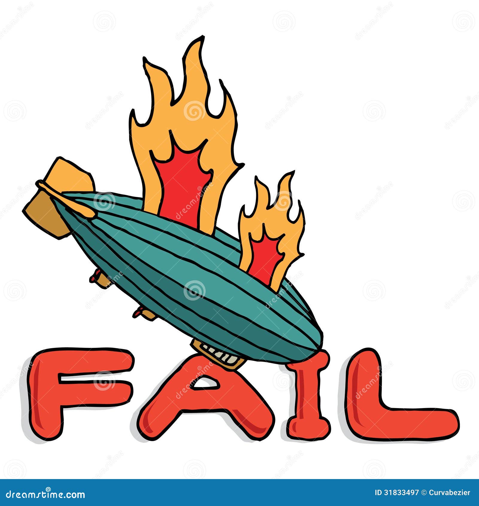 Big zeppelin fail stock vector. Illustration of painting - 31833497