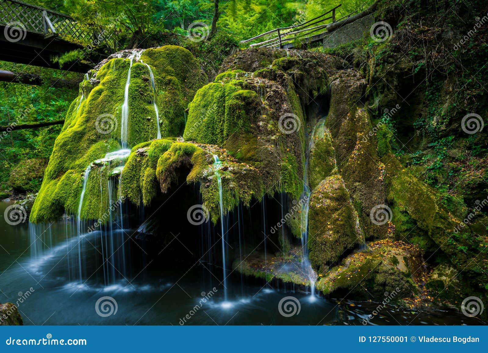 Bigar waterfall in Romania stock image. Image of cascade - 127550001