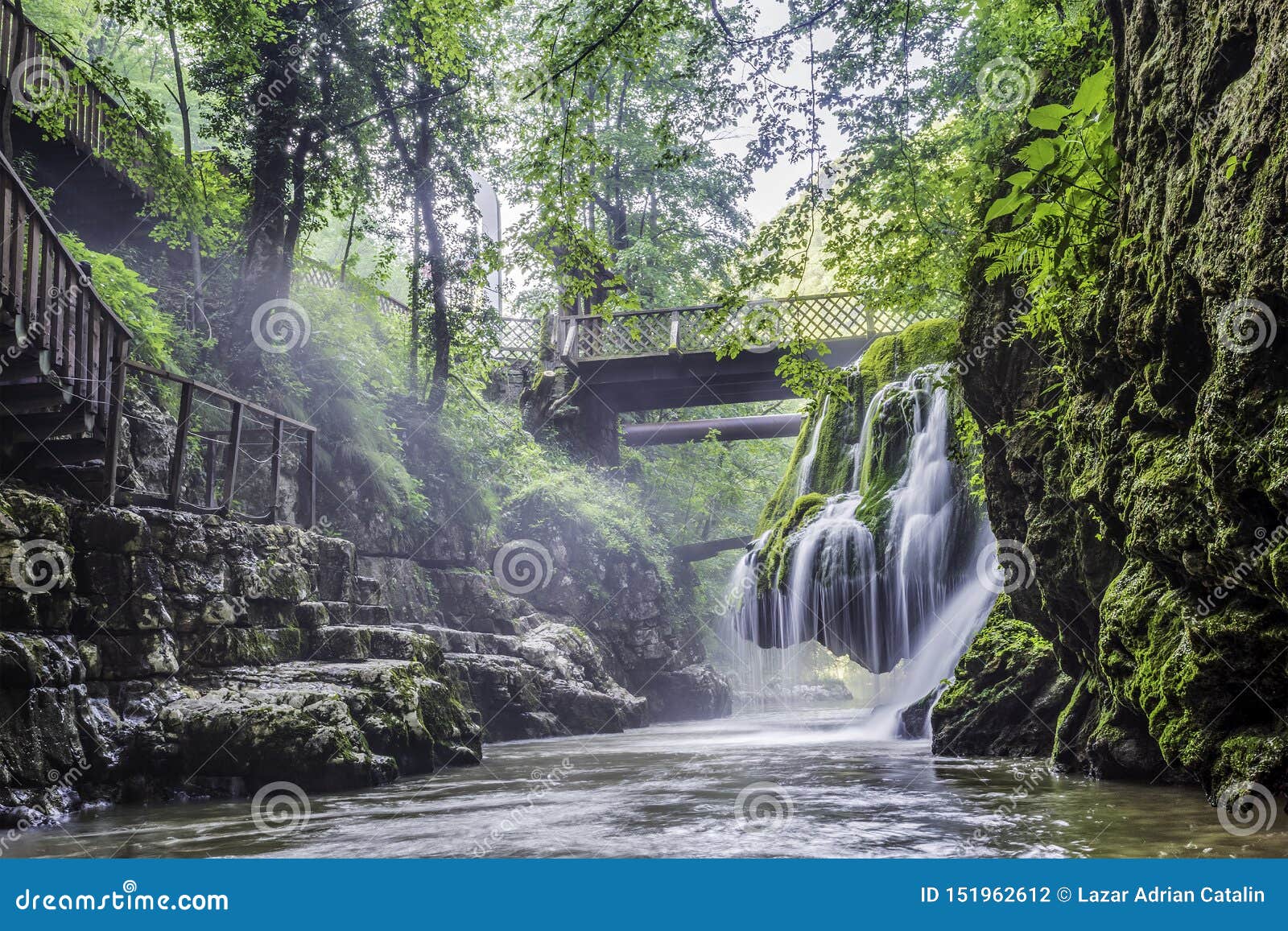 Bigar Waterfall In Cheile Nerei National Park Stock Photography ...