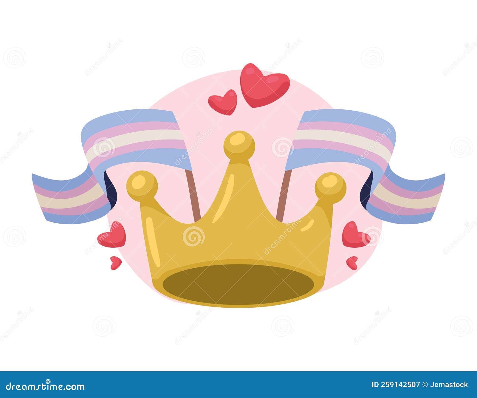 Bigender flags and crown stock vector. Illustration of flags - 259142507