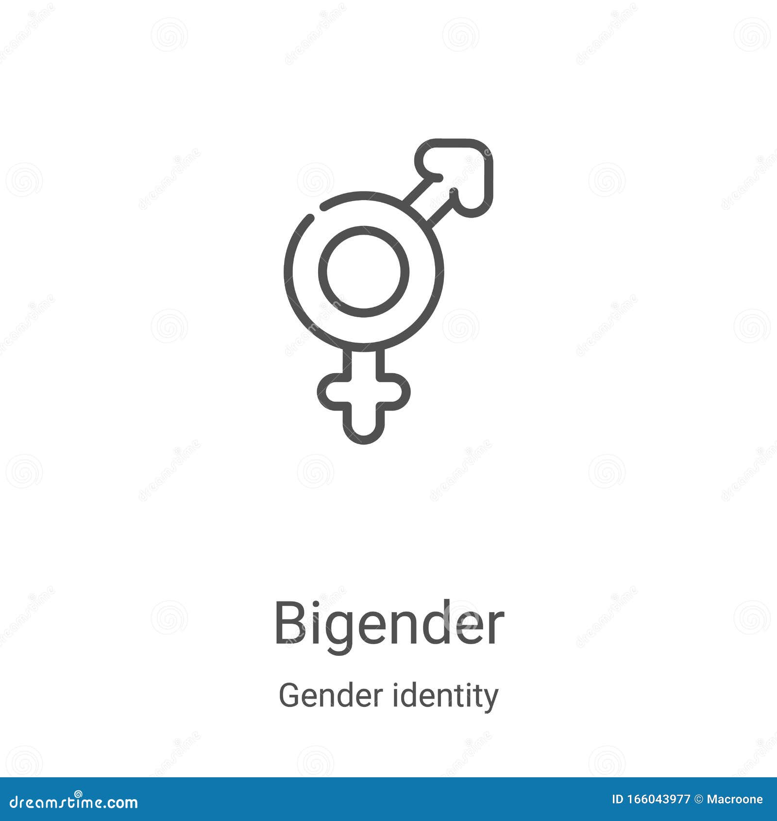 Bigender Icon Vector from Gender Identity Collection. Thin Line ...