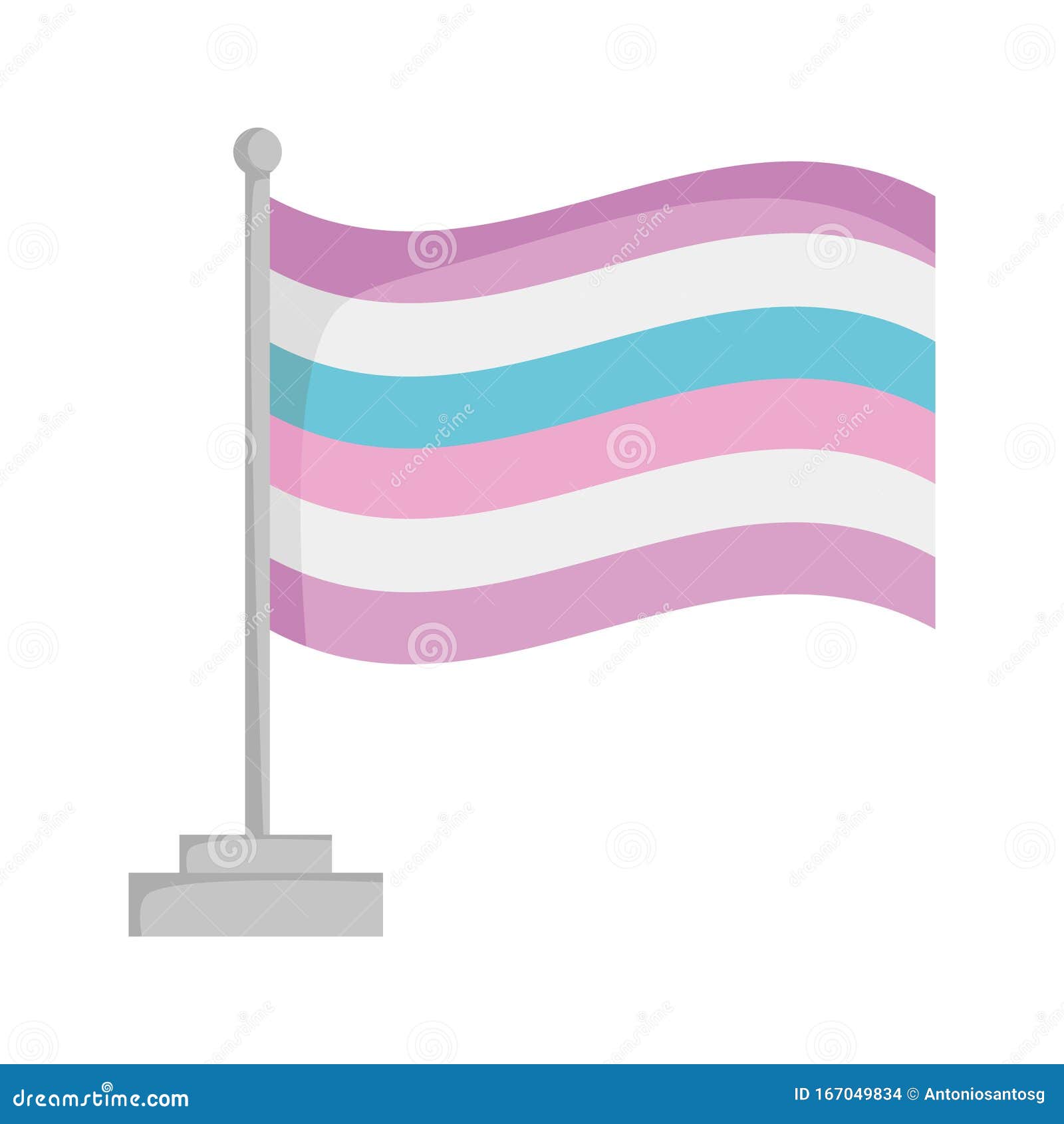Bigender Pride Flag Waving Vector Illustration Designed With Correct ...