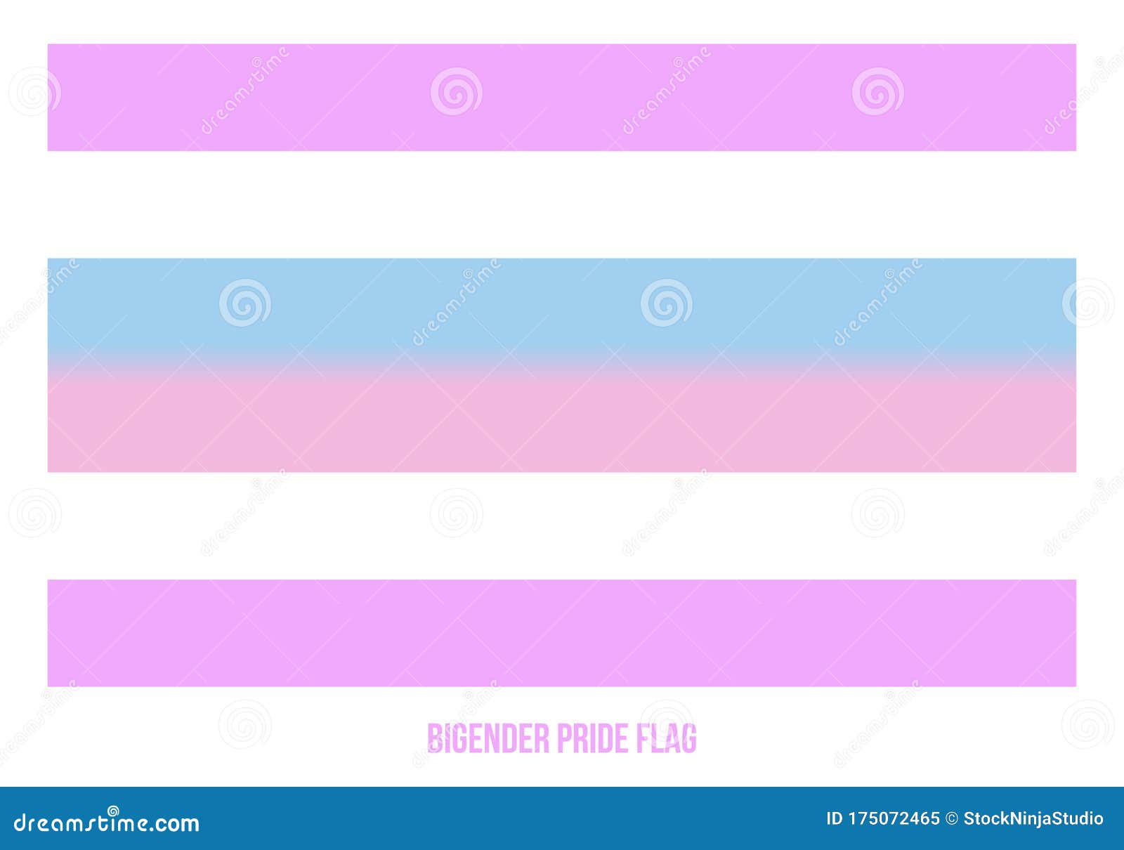 Bigender Pride Flag Vector Illustration Designed with Correct Color Scheme Stock Vector ...