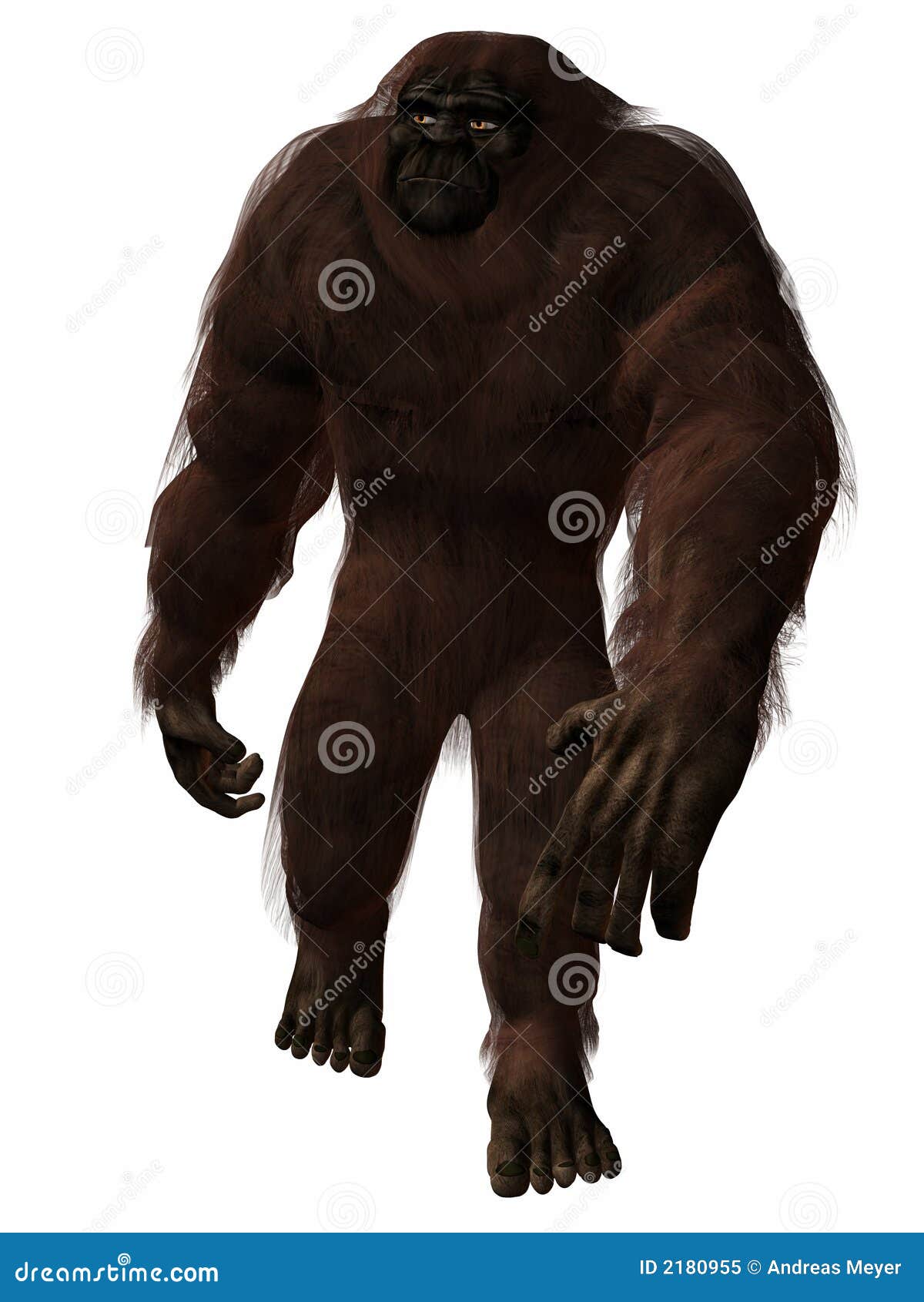 Bigfoot Shadow Black And White Stock Illustration | CartoonDealer.com ...