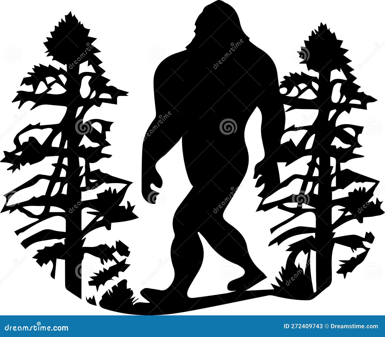 Bigfoot Logo Monochrome Design Style Stock Vector - Illustration of ...