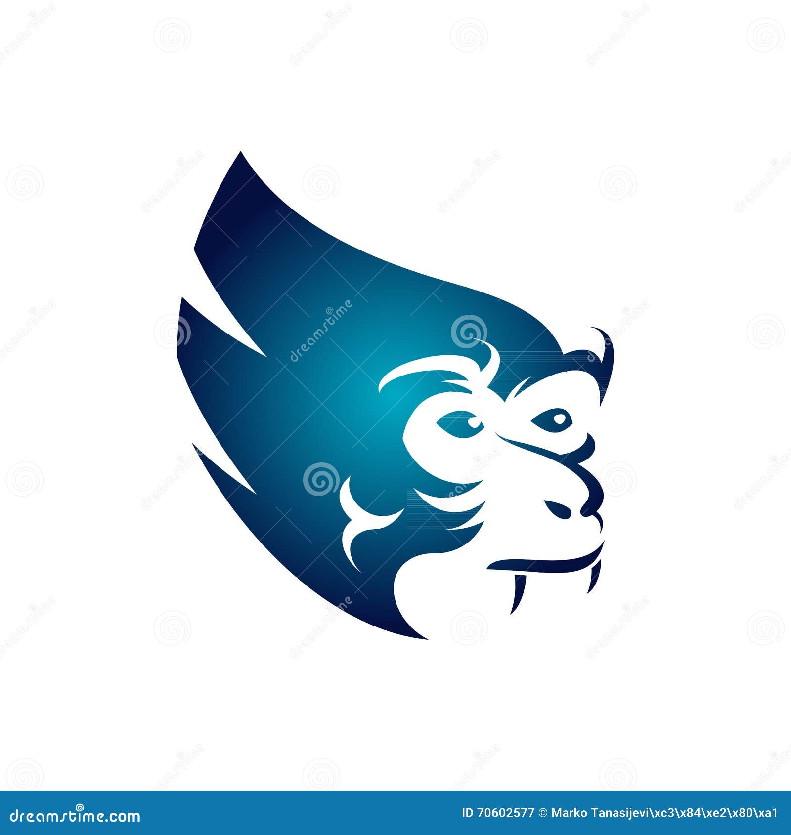 Bigfoot Head Illustration | CartoonDealer.com #84903950