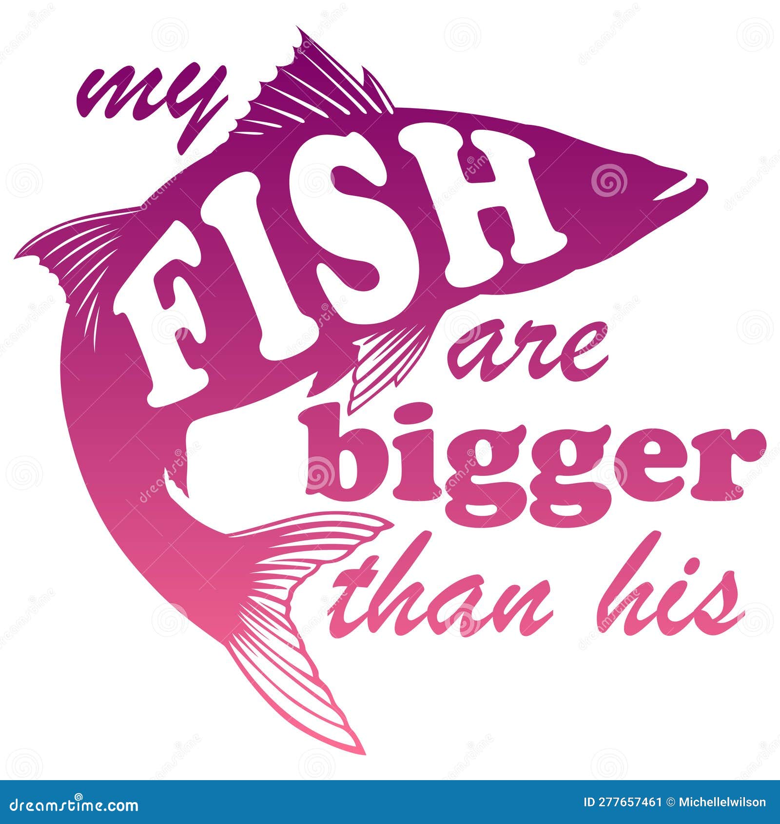 My Fish Are Bigger Than His Design Cartoon Vector | CartoonDealer.com ...