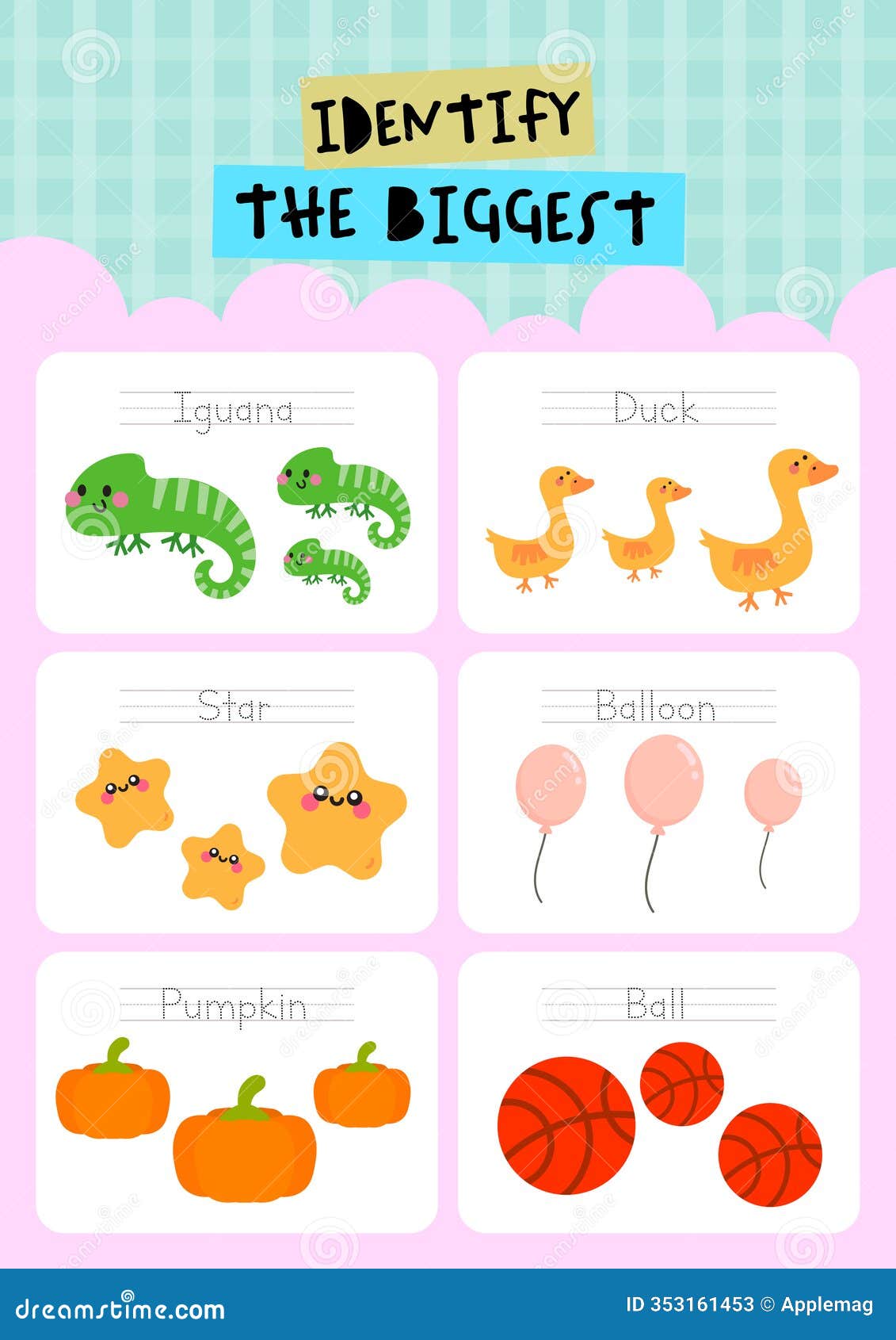 Fun Worksheet For Kids To Identify The Biggest And Smallest Objects ...