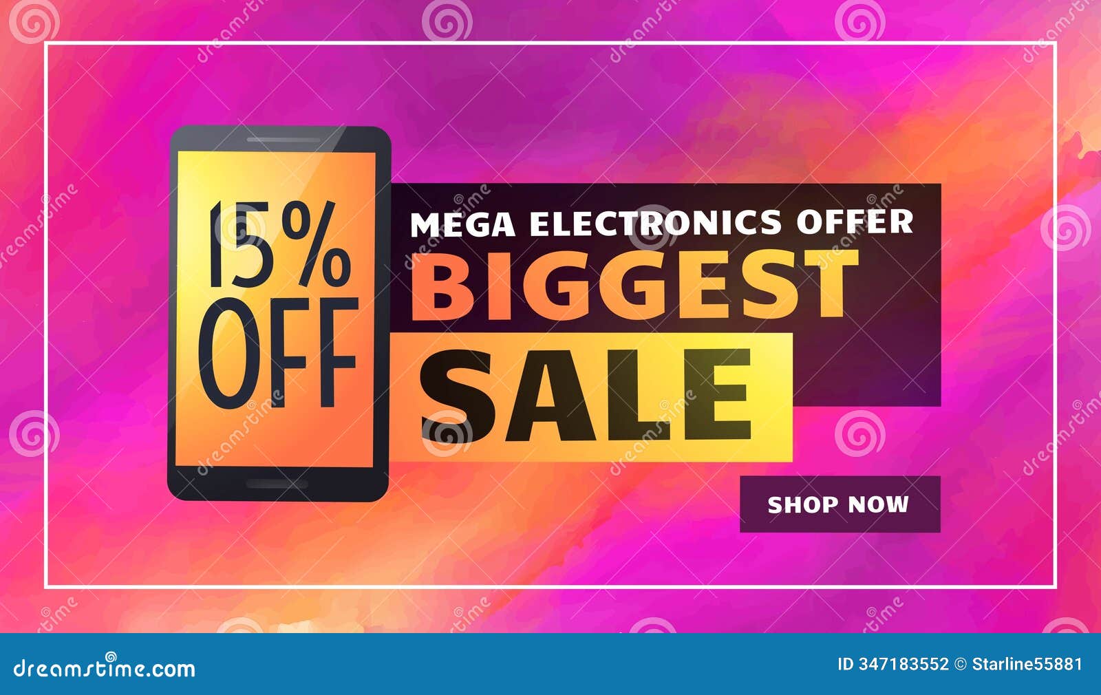 Biggest Electronics Sale Banner Poster Flyer Template Stock Vector ...