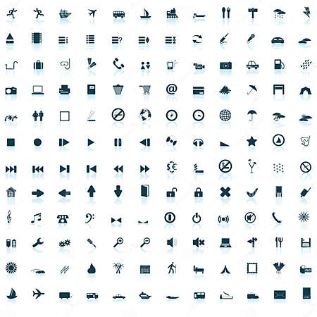 Biggest icon collection stock vector. Illustration of home - 8918982