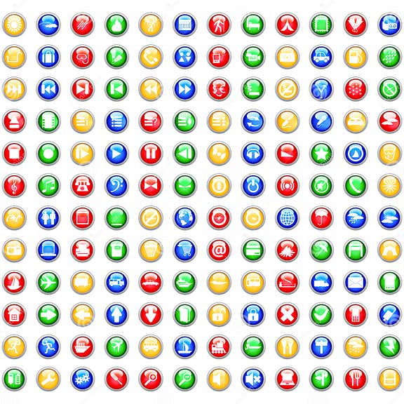 Biggest icon collection stock vector. Illustration of buttons - 8918988