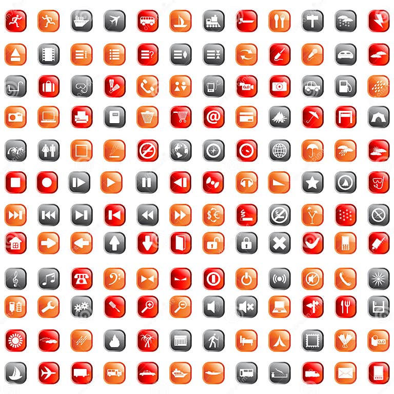 Biggest icon collection stock vector. Illustration of cart - 8919018