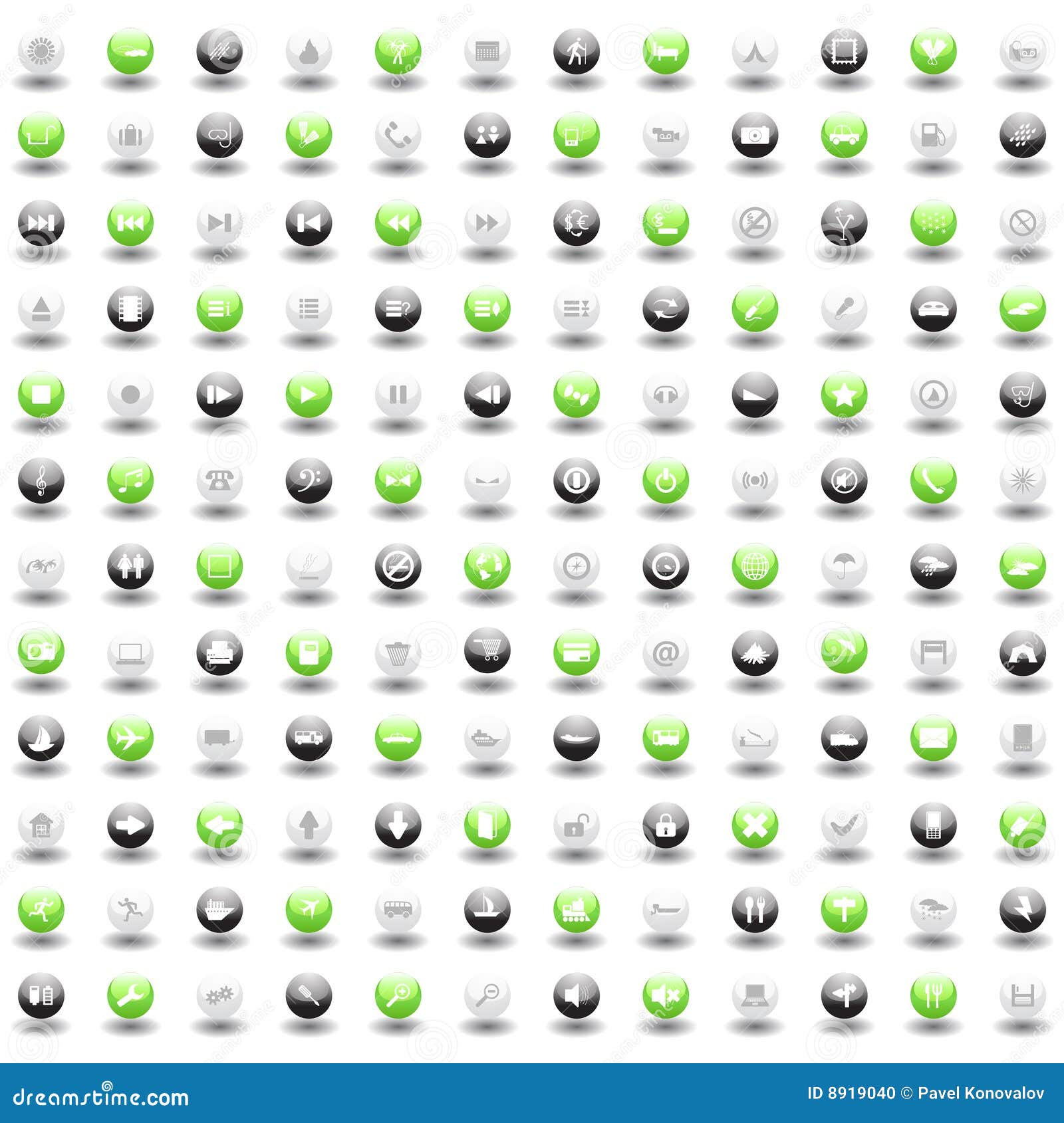 Biggest icon collection stock vector. Illustration of color - 8919040