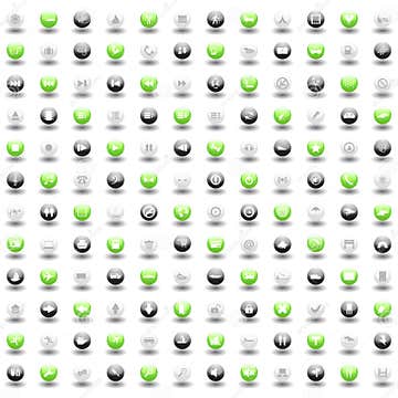 Biggest icon collection stock vector. Illustration of color - 8919040