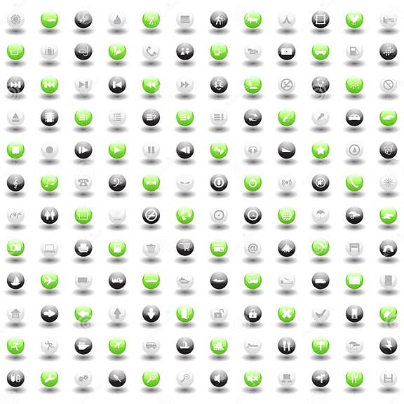 Biggest icon collection stock vector. Illustration of color - 8919040