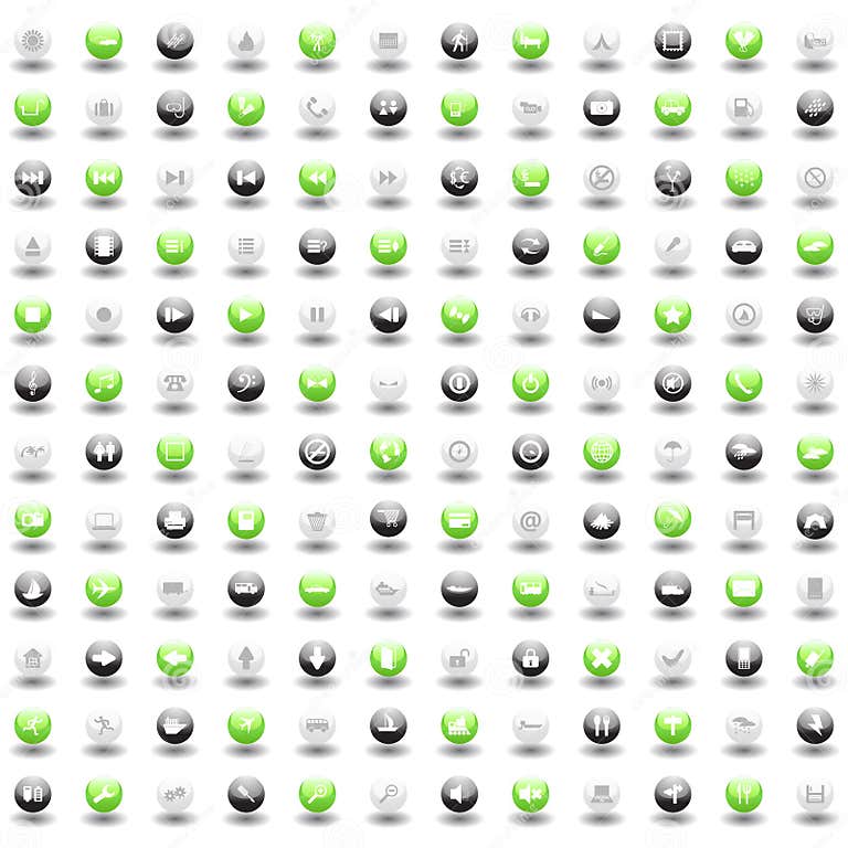 Biggest icon collection stock vector. Illustration of color - 8919040