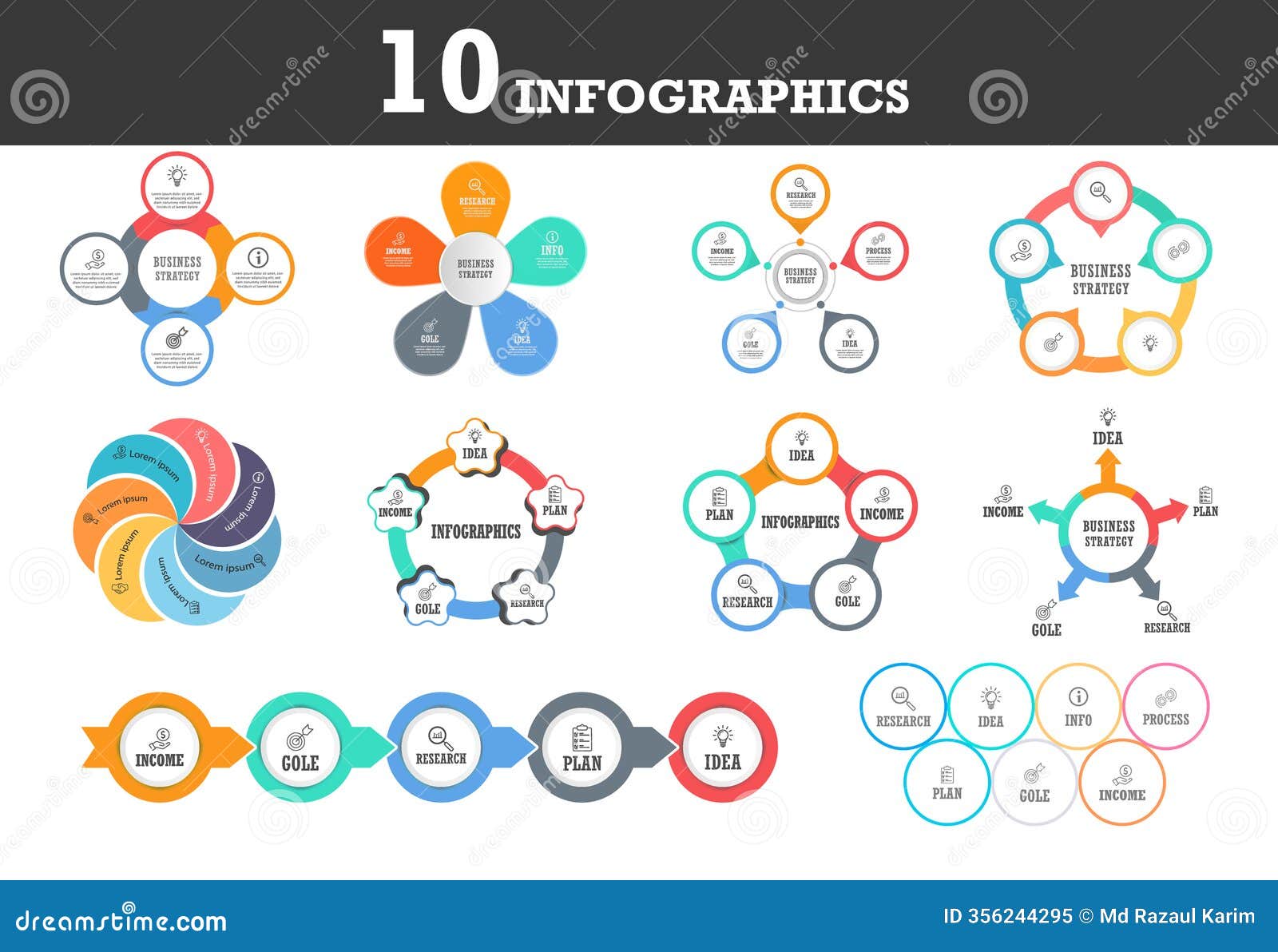 The Biggest Infographics Bundle Ever - Includes 10 Presentation ...