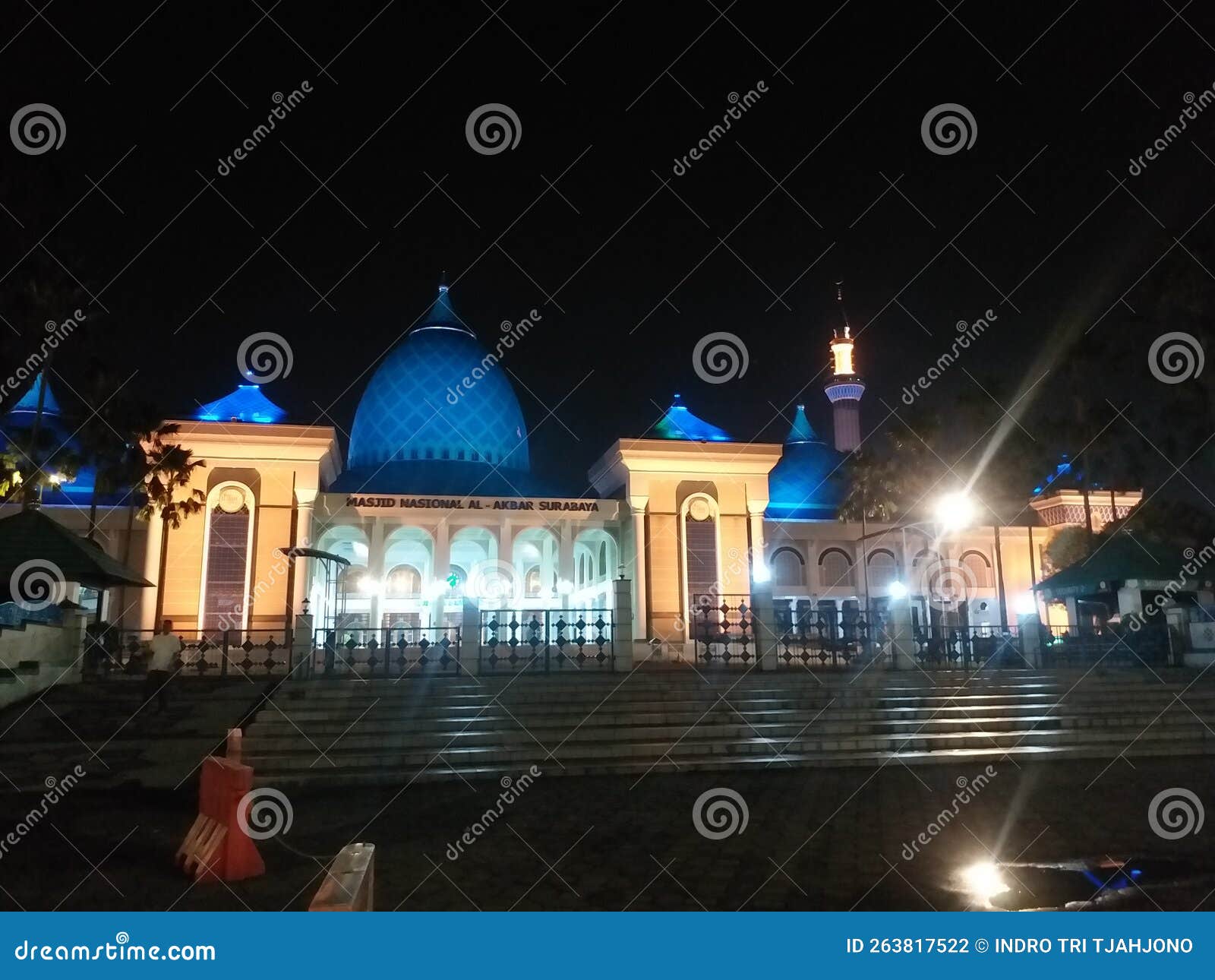 The Biggest Mosque in Surabaya East Java Indonesia Stock Photo - Image ...