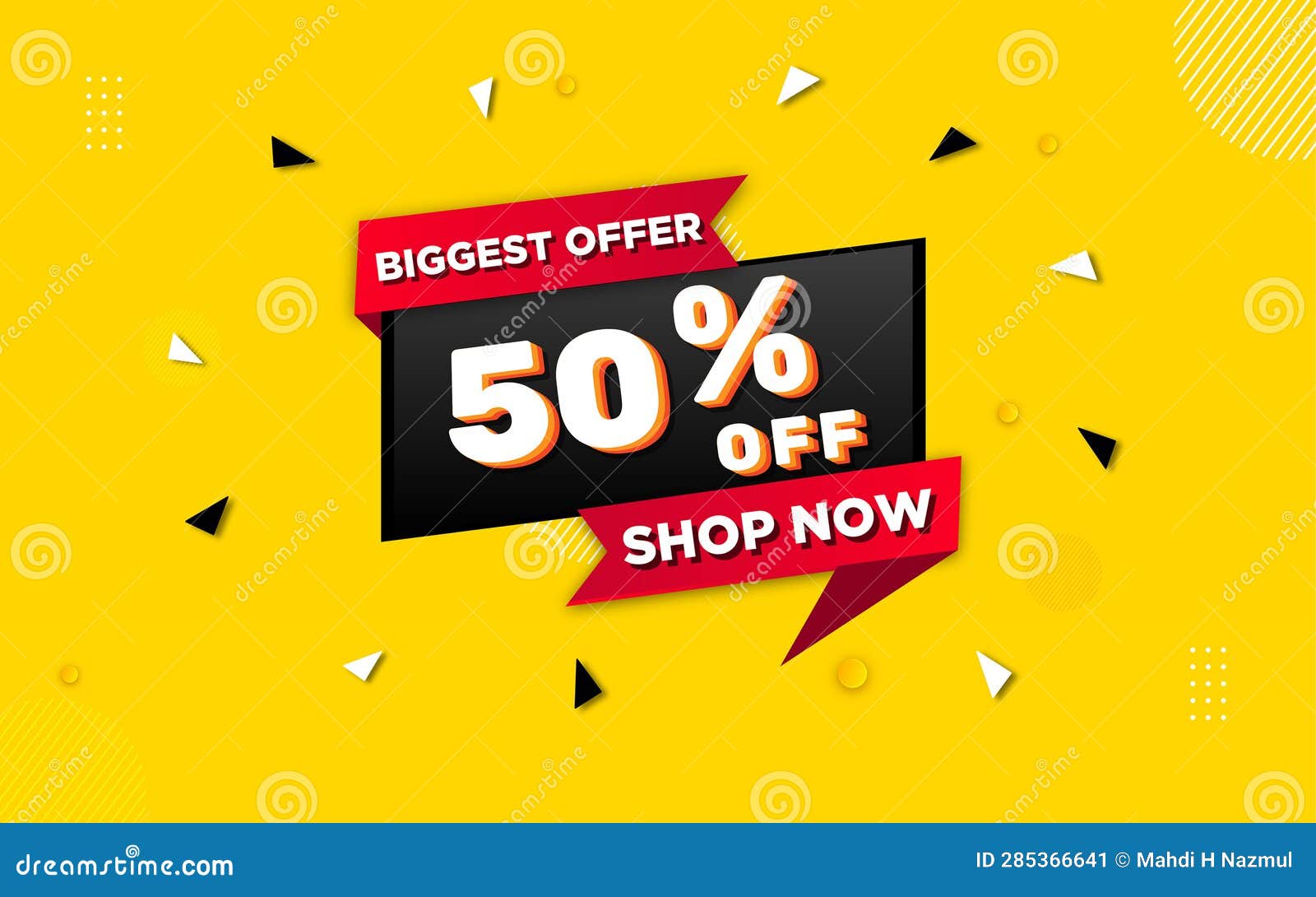 Biggest Offer Poster, Sale Banner Design Template with 3d Editable Text ...