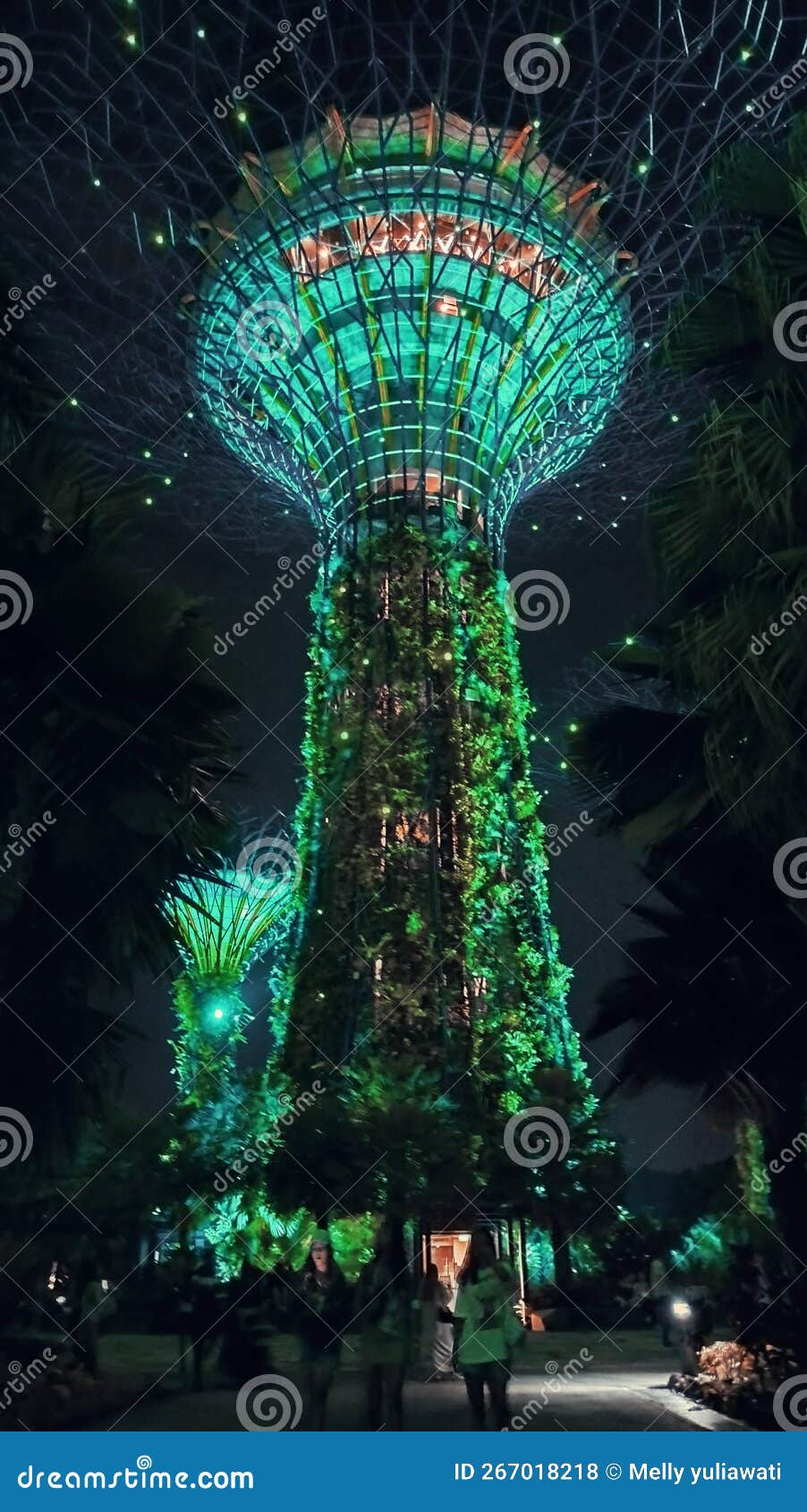 The Biggest Tower with a Real Plants and Some Colours Changing Lamp is ...