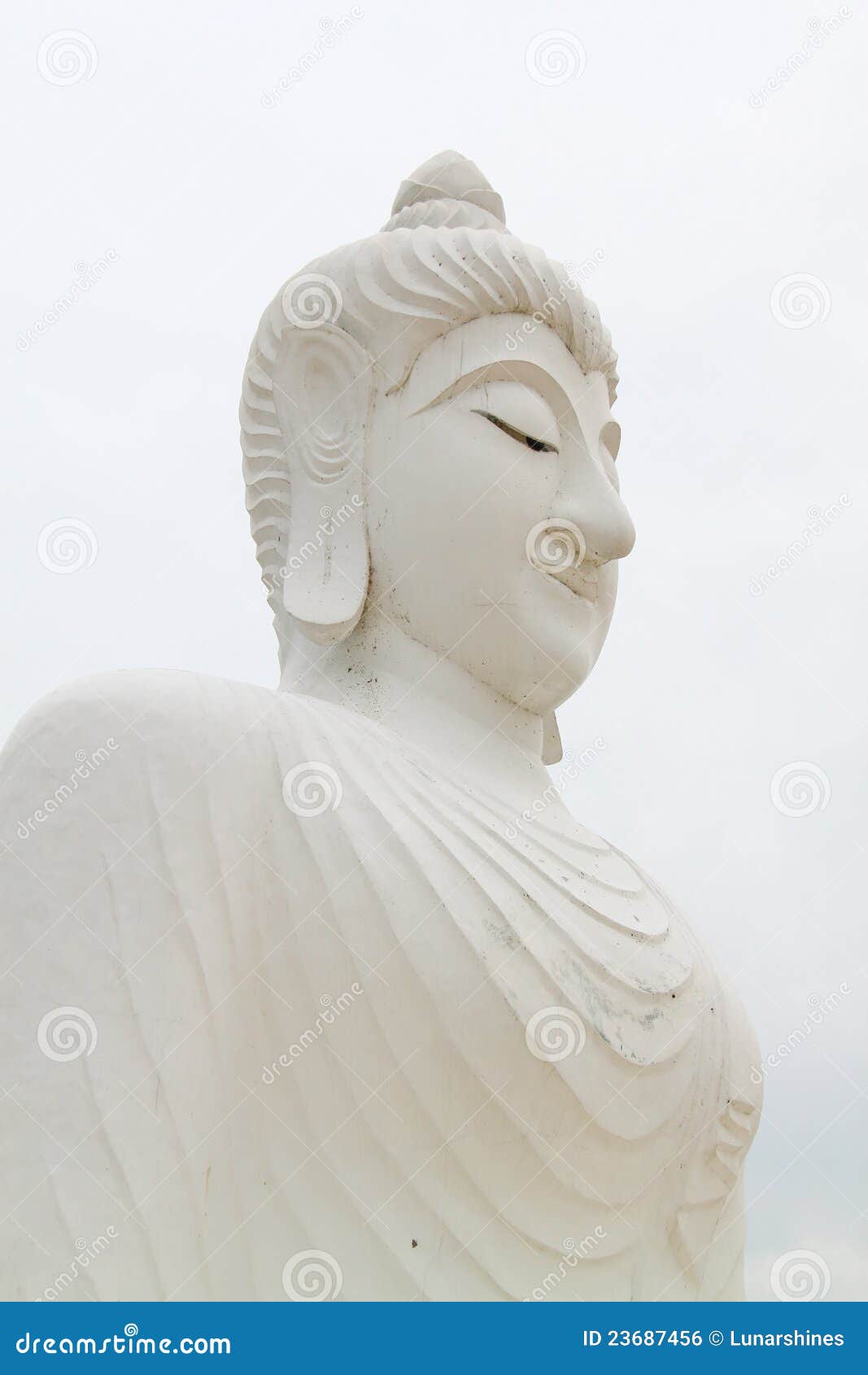 A biggest white Buddha stock photo. Image of creed, buddhist - 23687456