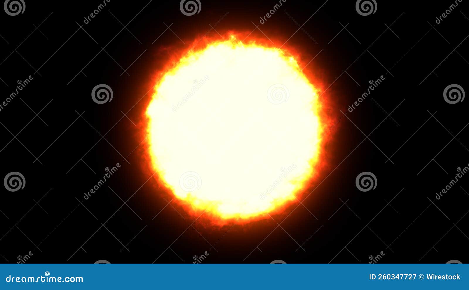 Bight Sun Flames Isolated on a Dark Background Stock Illustration ...
