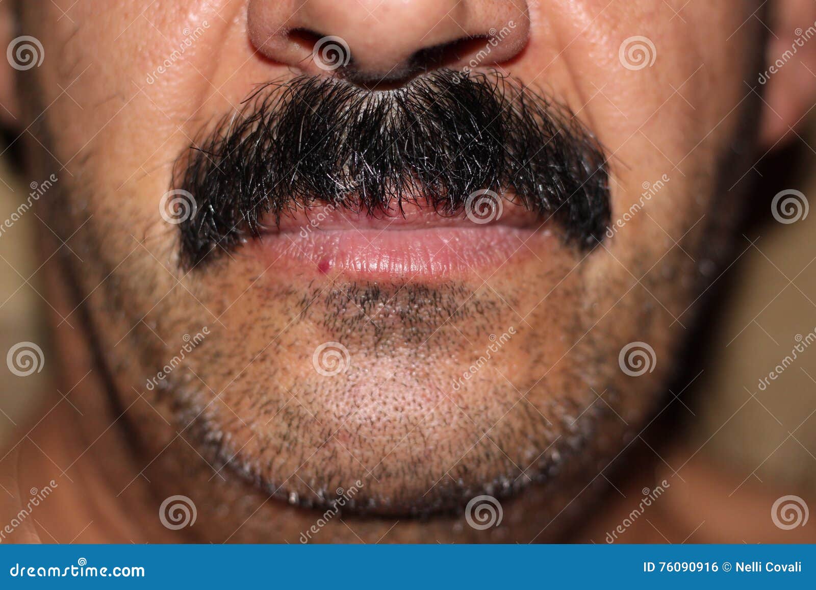 Bigode preto foto de stock. Imagem de adulto, preto, cara - 76090916