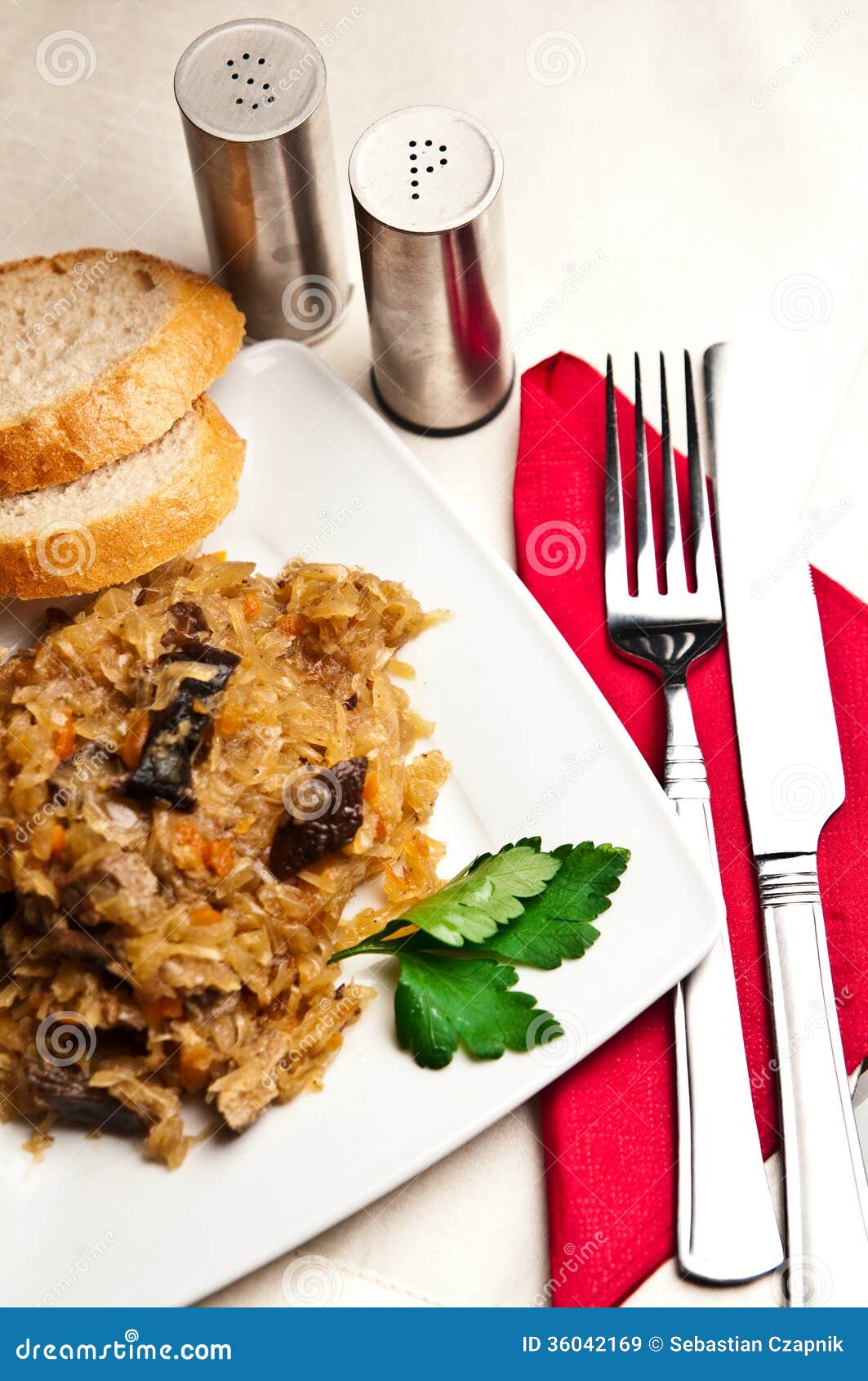 Bigos (cocina Polaca De La Comida De La Col) Imagen de archivo - Imagen ...