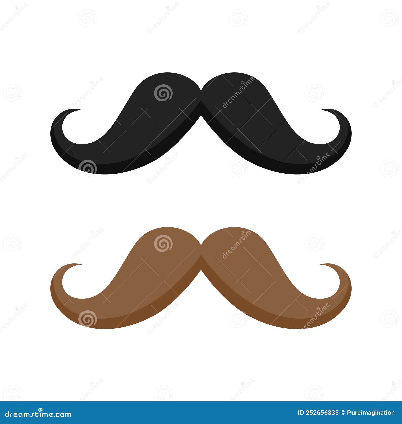 Bigote Aislado De Fondo Blanco Ilustración del Vector - Ilustración de ...