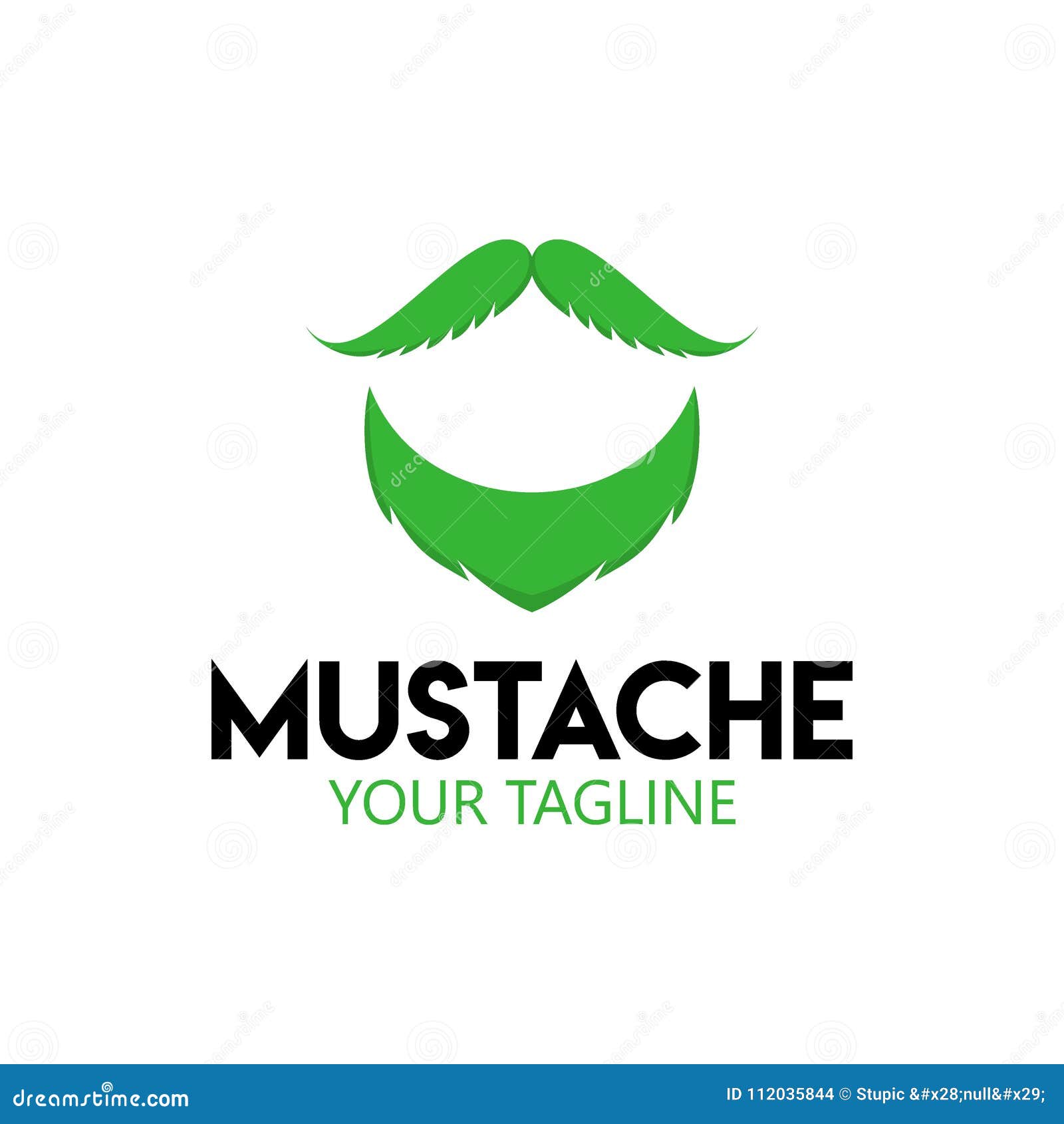 Bigote Creativo Logo Design Vector Art Logo Ilustración del Vector ...
