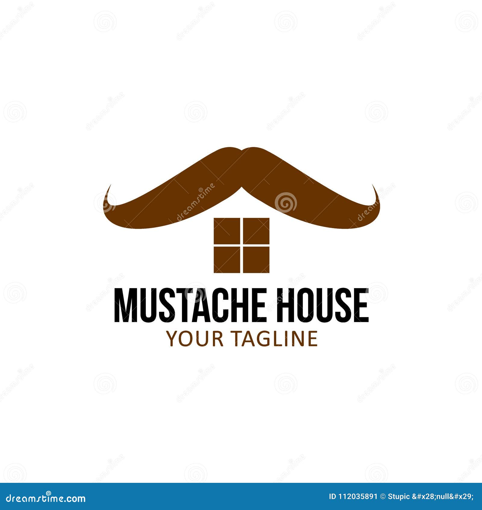 Bigote Creativo Logo Design Vector Art Logo Ilustración del Vector ...