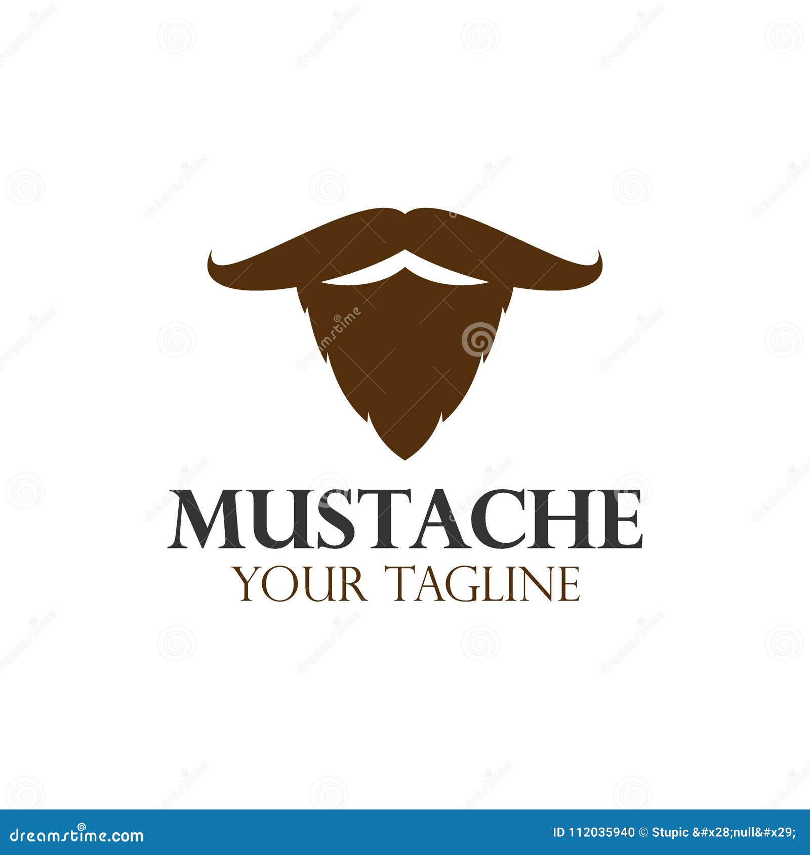 Bigote Creativo Logo Design Vector Art Logo Ilustración del Vector ...