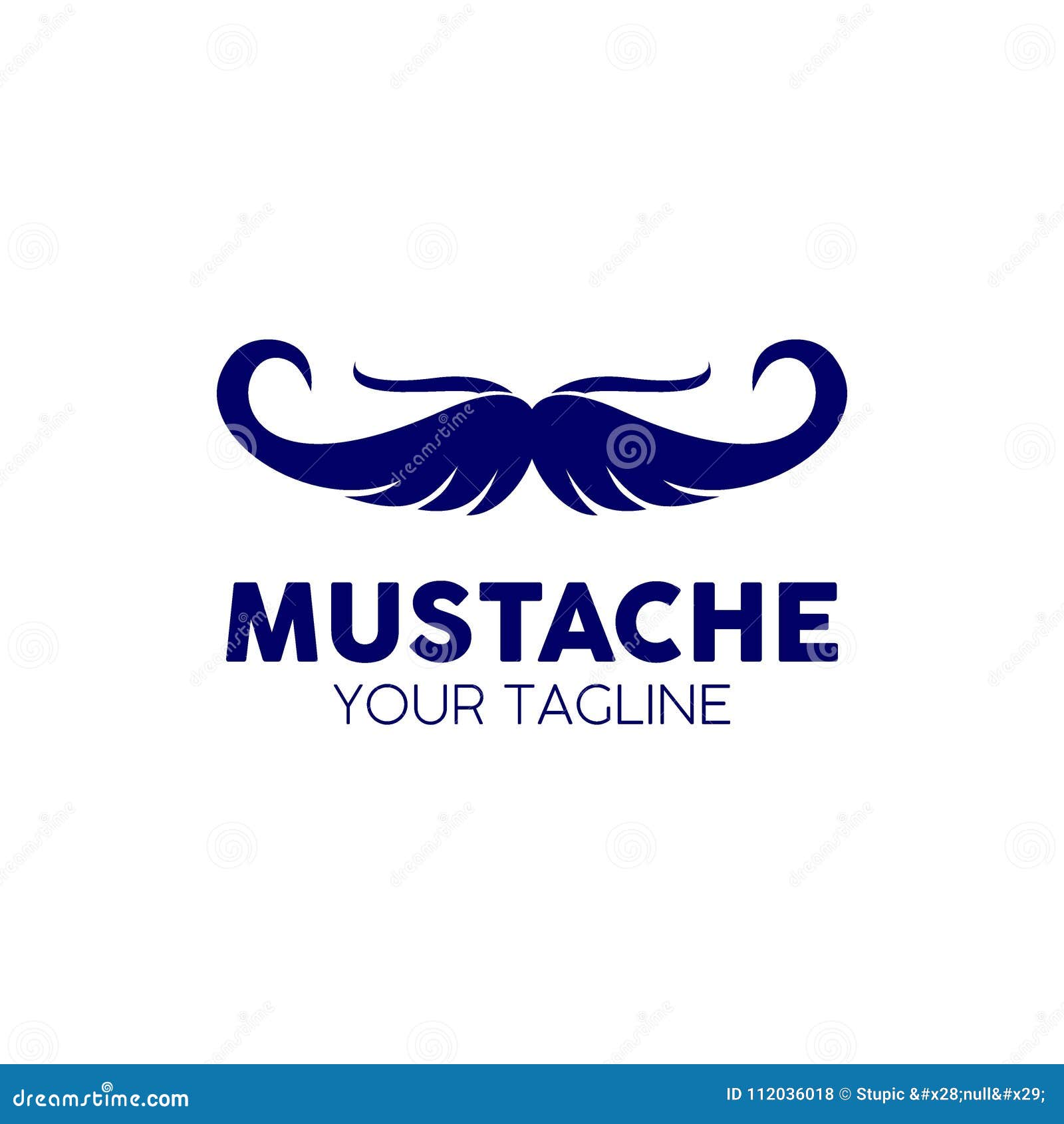 Bigote Creativo Logo Design Vector Art Logo Ilustración del Vector ...