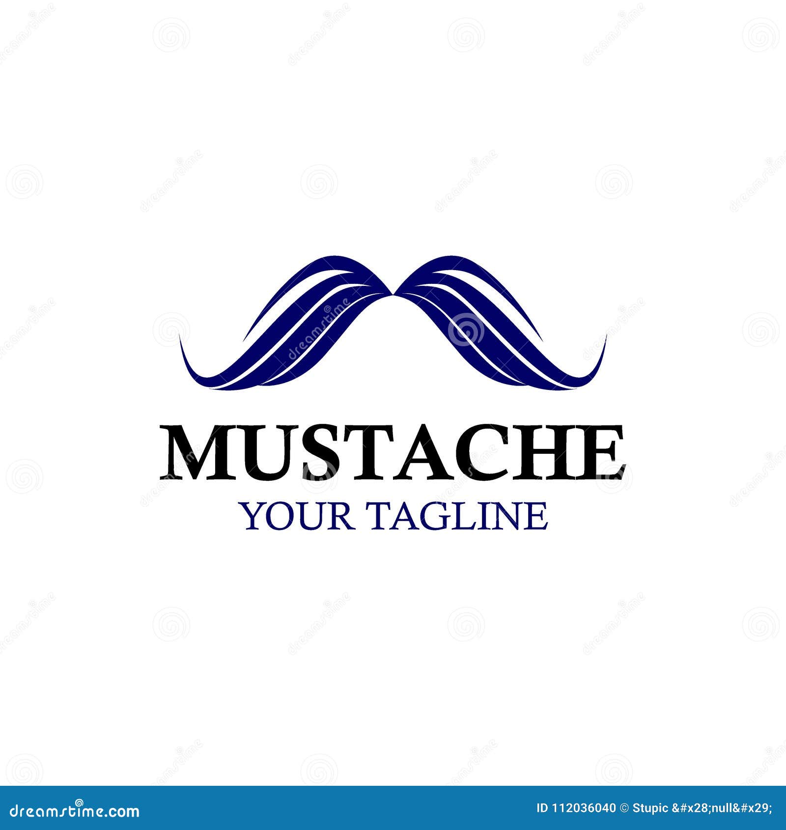 Bigote Creativo Logo Design Vector Art Logo Stock de ilustración ...