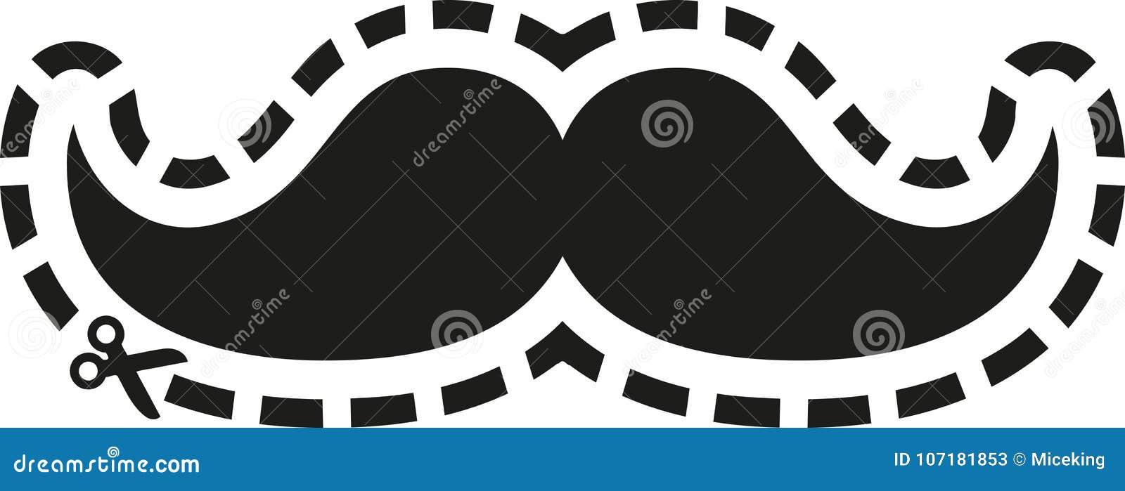 Bigote para el recorte ilustración del vector. Ilustración de vector ...