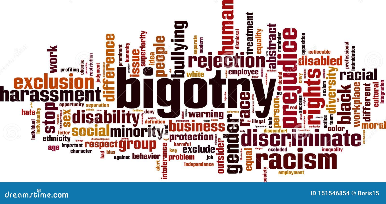 Bigotry And Human Mind - Pictured As Word Bigotry Inside A Head To ...