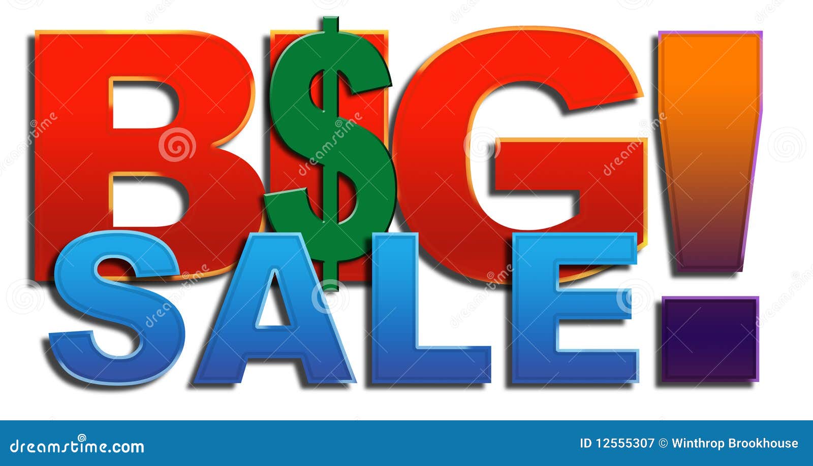 BigSale stock illustration. Illustration of sale, typography - 12555307