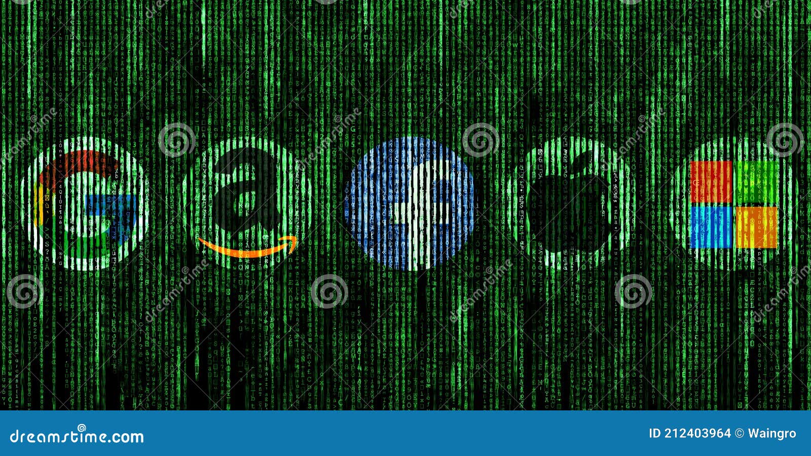 Amazon AWS, Google Cloud, And Microsoft Azure Logos Of Competing Cloud ...