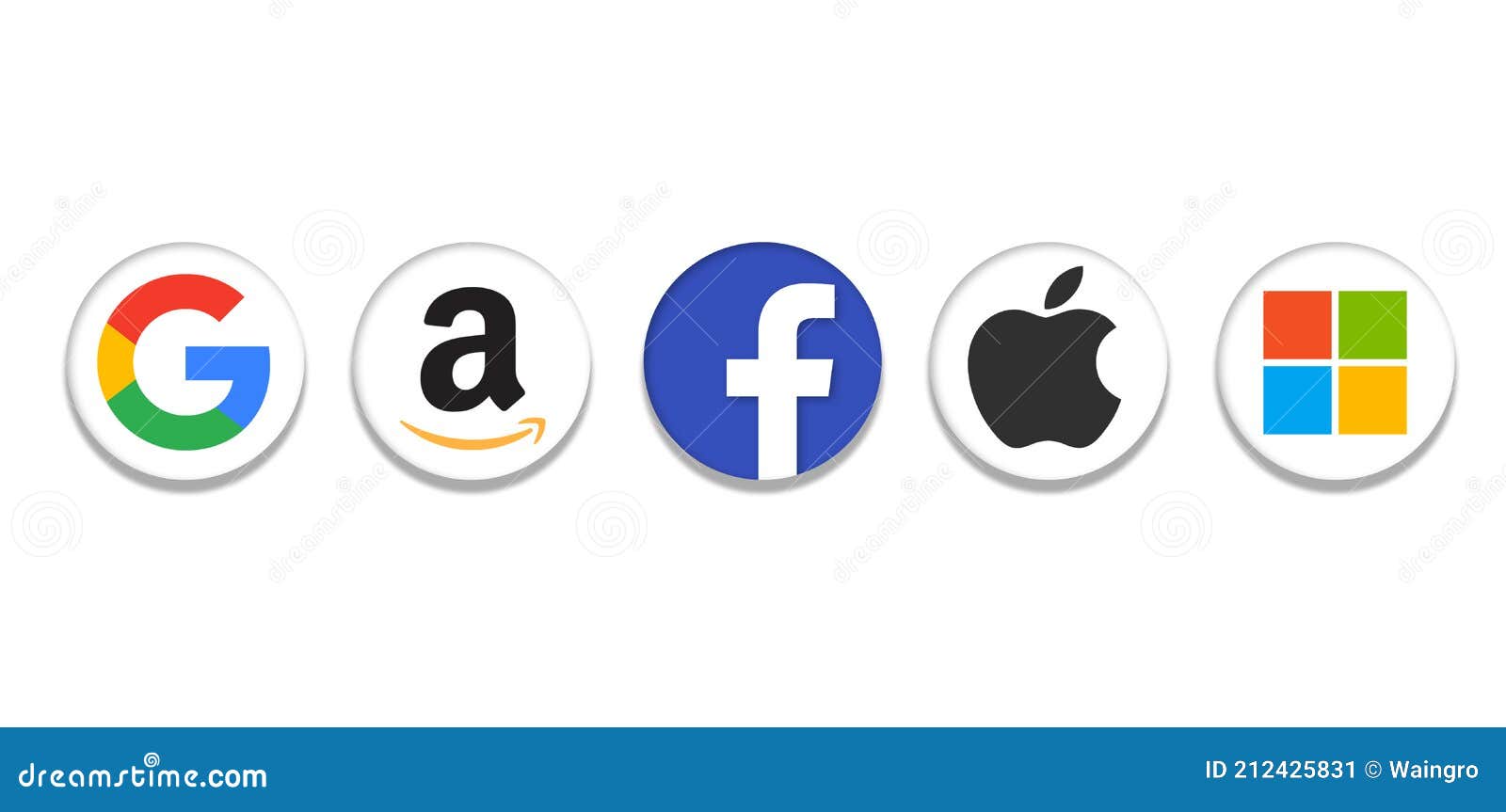 BigTechnology Companies - GAFAM Editorial Photo - Illustration of logo ...