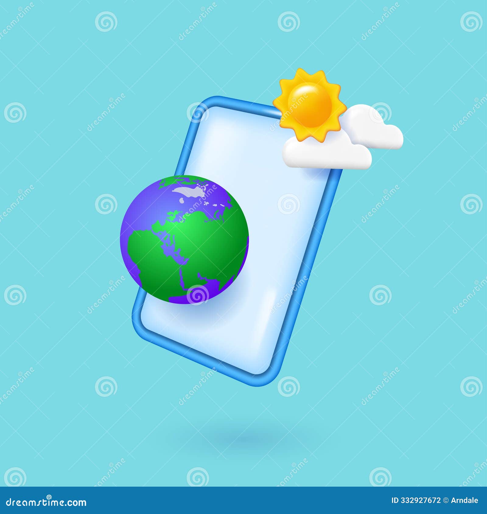 Smartphone Screen with Planet Earth Stock Vector - Illustration of ...
