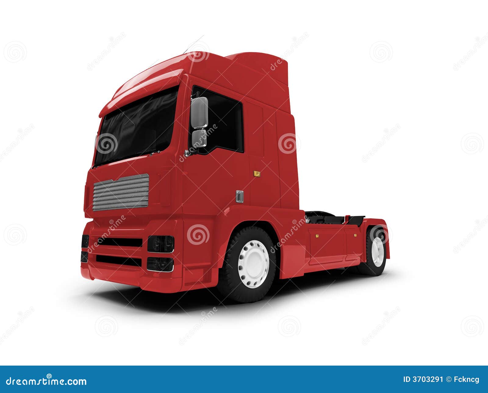 Bigtruck Isolated Red Front View Stock Illustration - Illustration of ...