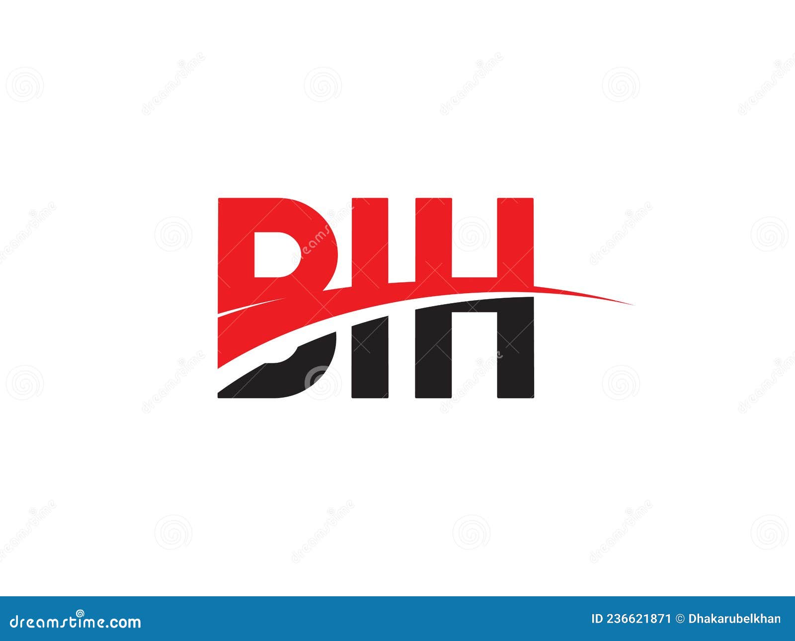 BIH Letter Initial Logo Design Vector Illustration Stock Vector ...