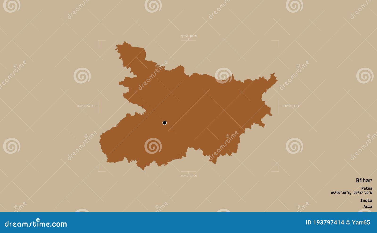 Bihar - India. Bounding Box. Pattern Stock Illustration - Illustration ...