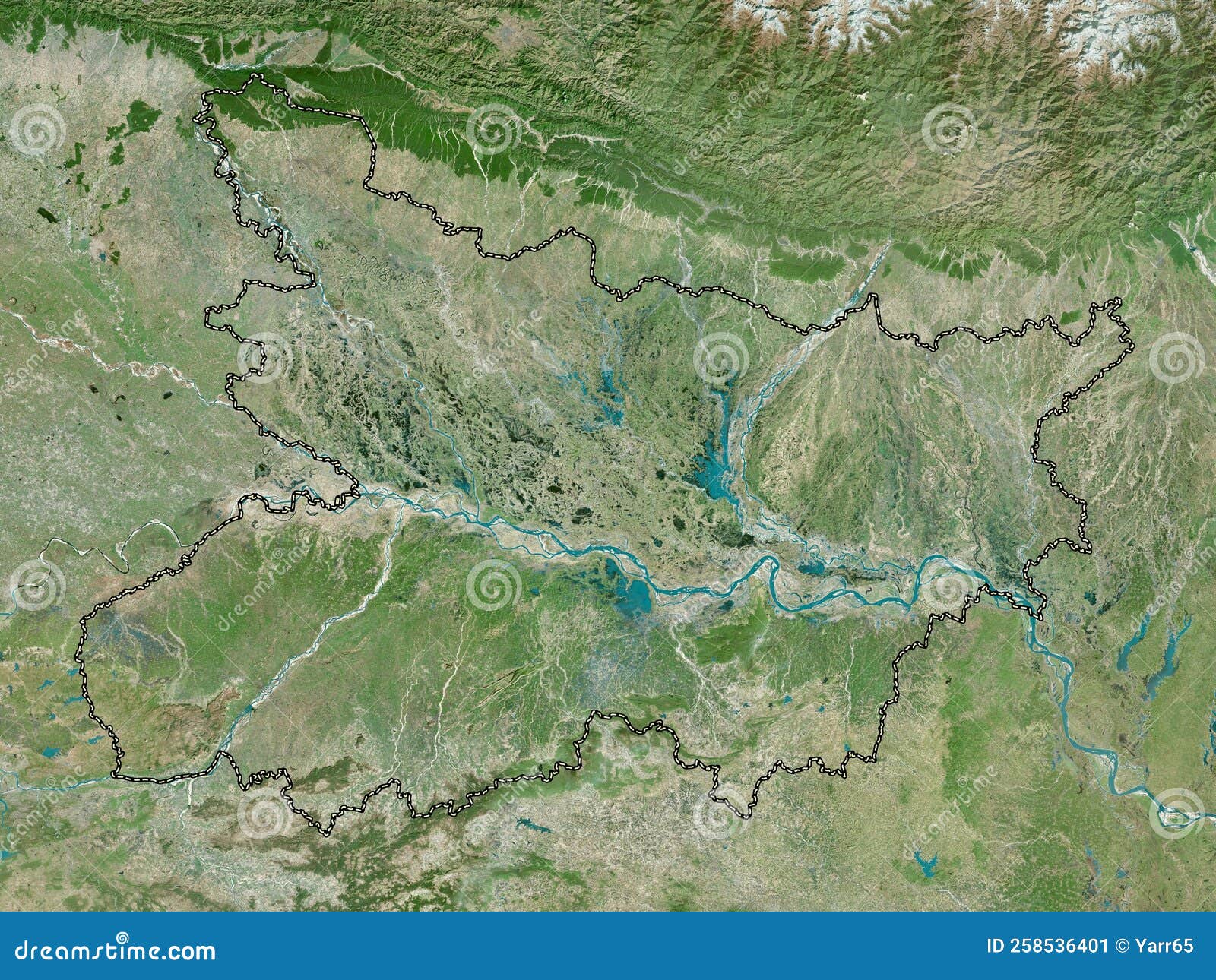 Bihar, India. High-res Satellite. No Legend Stock Image - Image of ...