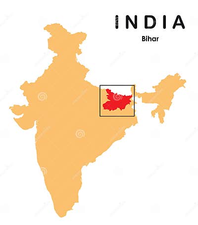 Bihar in India Map. Bihar Map Vector Illustration Stock Vector ...