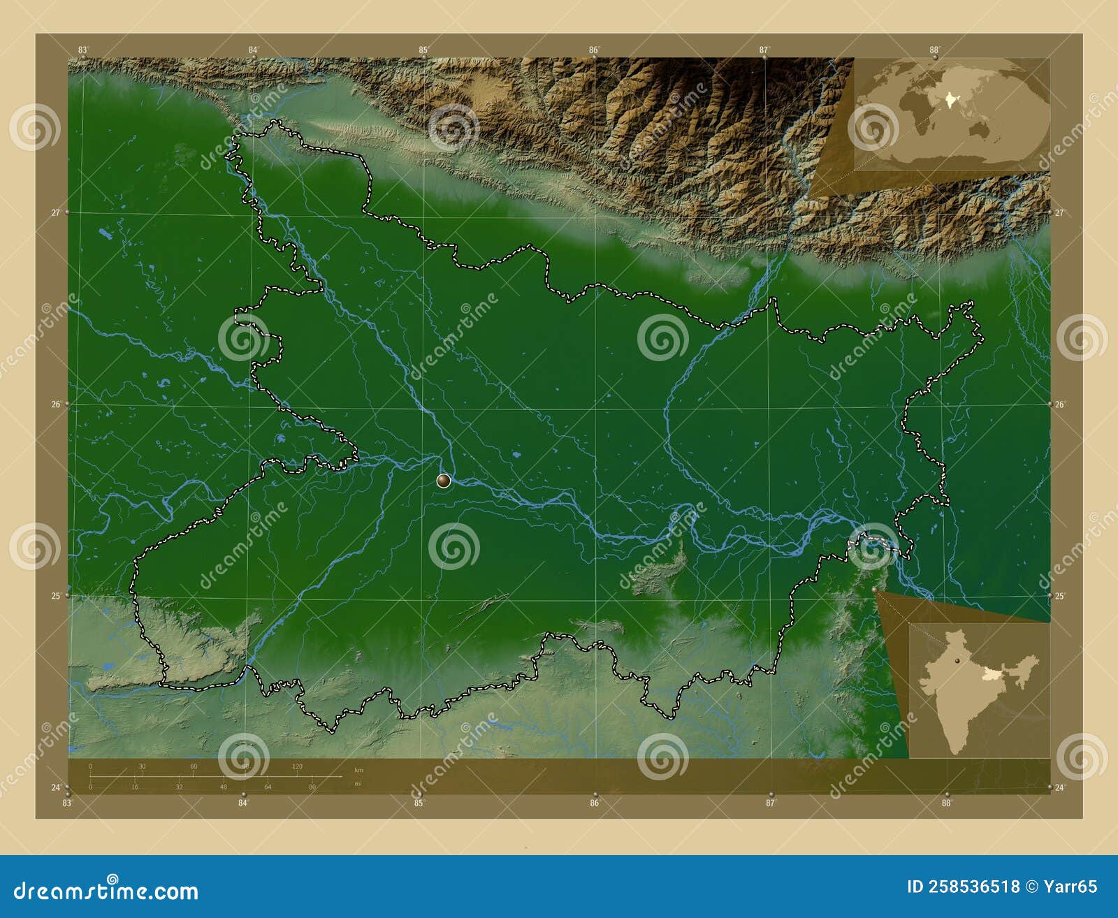 Bihar, India. Physical. Capital Stock Illustration - Illustration of ...