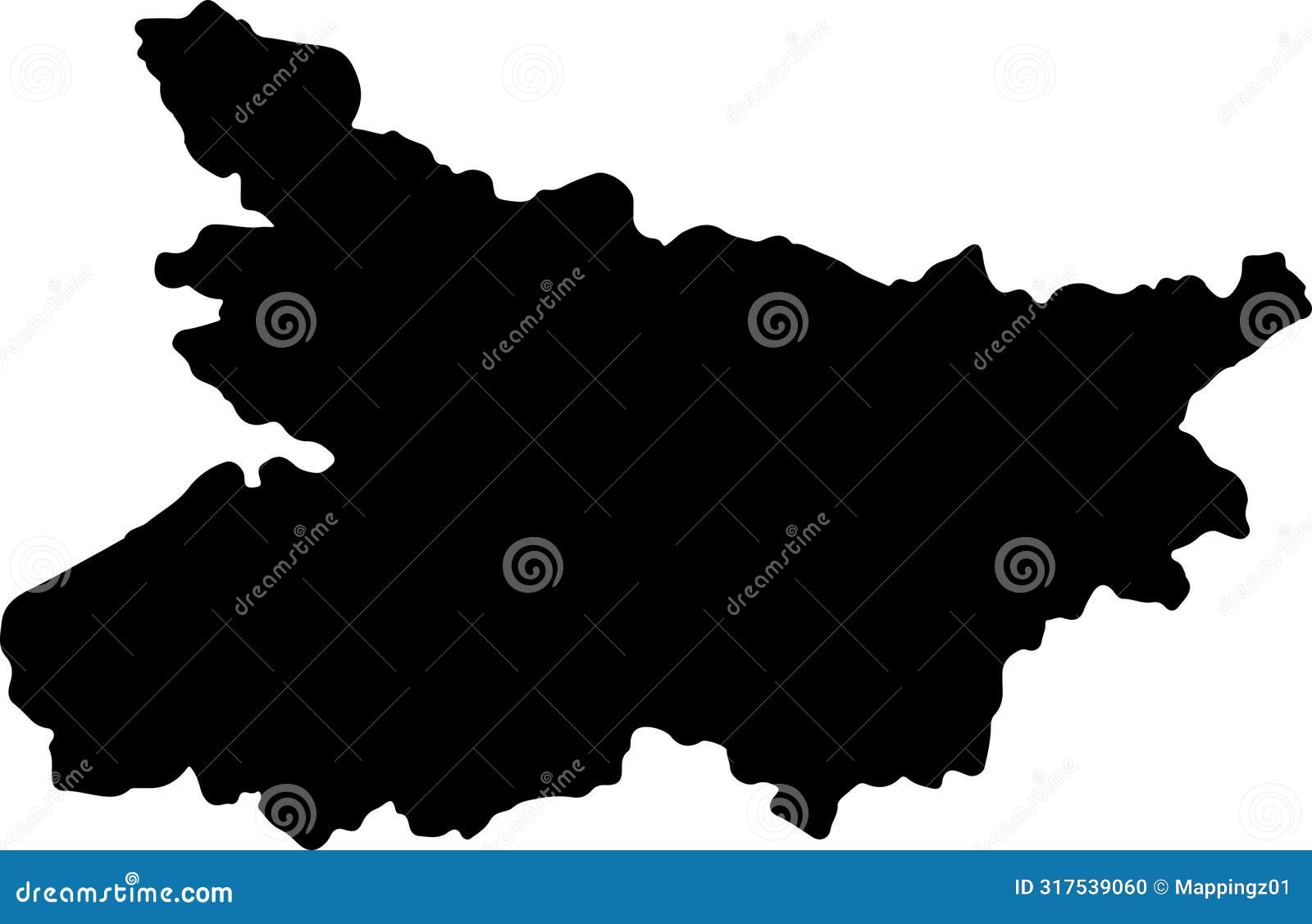 Bihar India Outline Map Vector Illustration | CartoonDealer.com #317442700