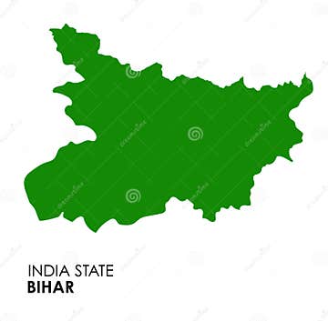 Bihar Map of Indian State. Bihar Map Vector Illustration Stock ...