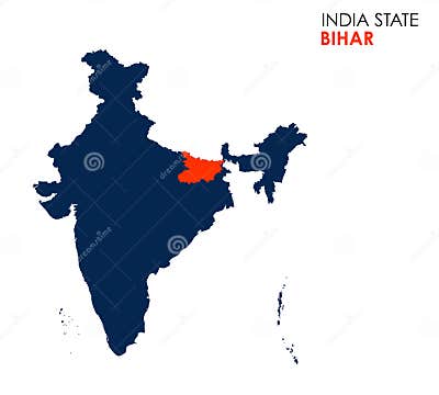 Bihar Map of Indian State. Bihar Map Vector Illustration Stock Vector ...